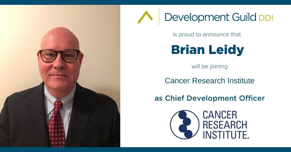Brian Leidy joins Cancer Research Institute | Development Guild