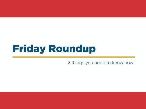 FRIDAY ROUNDUP - 2 things you need to know now | Development Guild